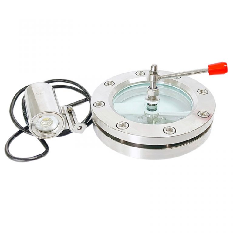 “SHURE” Flange sight glass observation window with scraper and light ...